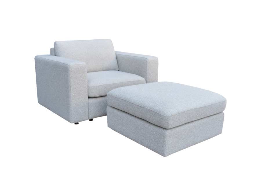 Aurelo Quiet Lounge Chair with Footrest Set XII | Bridgman