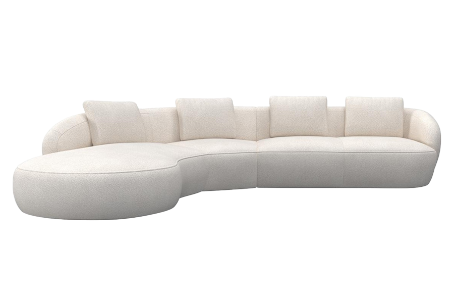 Aurelo Curve Sofa - Modern Statement Sofa | Bridgman | Chenille Stone ...