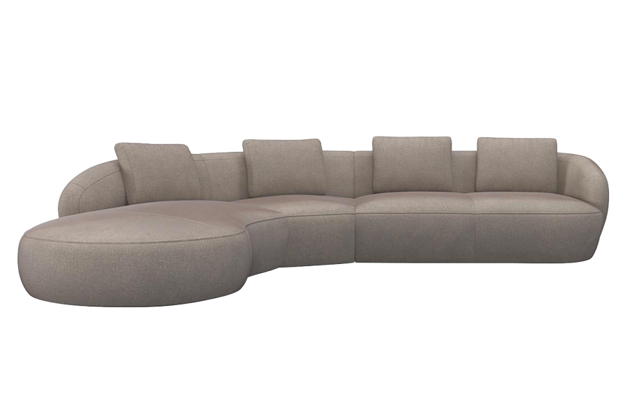 Aurelo Curve Sofa - Modern Statement Sofa | Bridgman | Chenille Stone ...