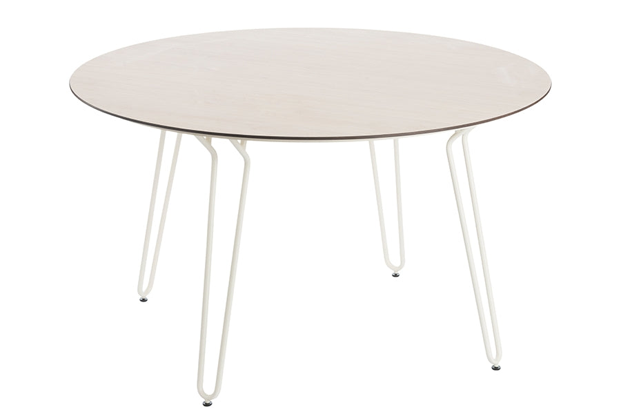 CLEARANCE | 130cm Remy Round Dining Table - Cream/Natural | Bridgman